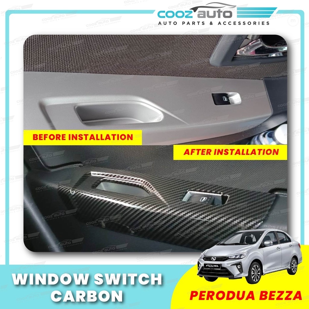 Perodua Bezza 2016 - 2024 Car Window Switch Panel Frame Cover Garnish ...