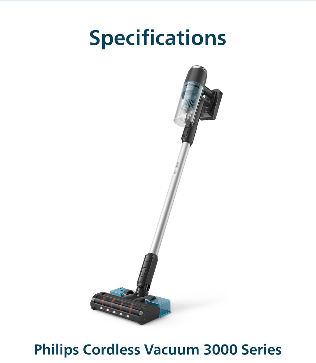 Philips XC3133 | Cordless Vacuum cleaner | Wet & Dry | 60 mins runtime ...