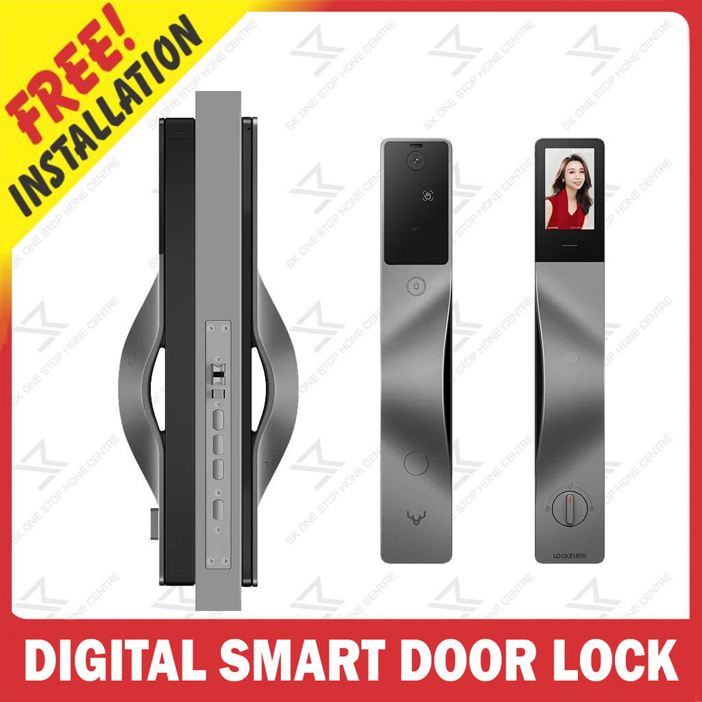 Lockin V5 Max Smart Digital DoorLock Palm Vein, 3D Face Recognition ...