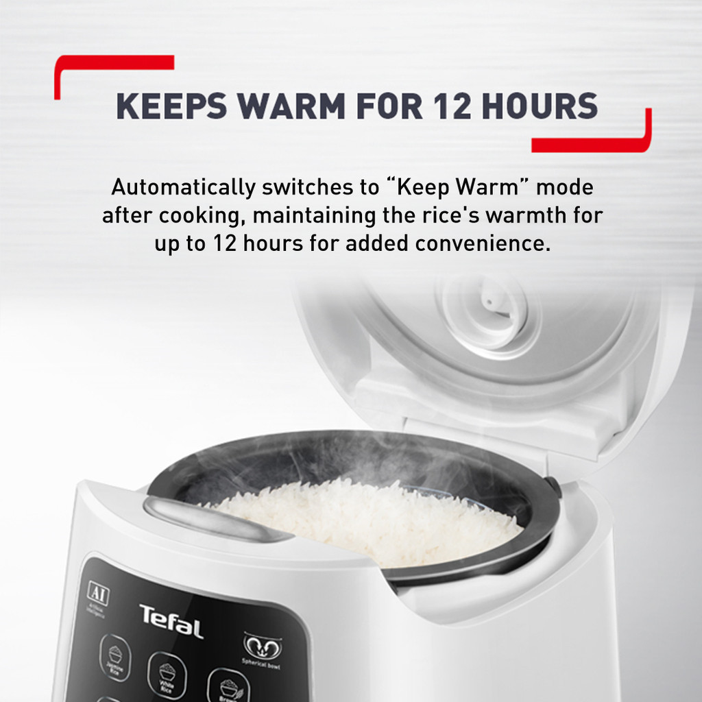 Tefal Easy Rice Compact Fuzzy Logic Rice Cooker 1.0L (RK7301) | Shopee Malaysia