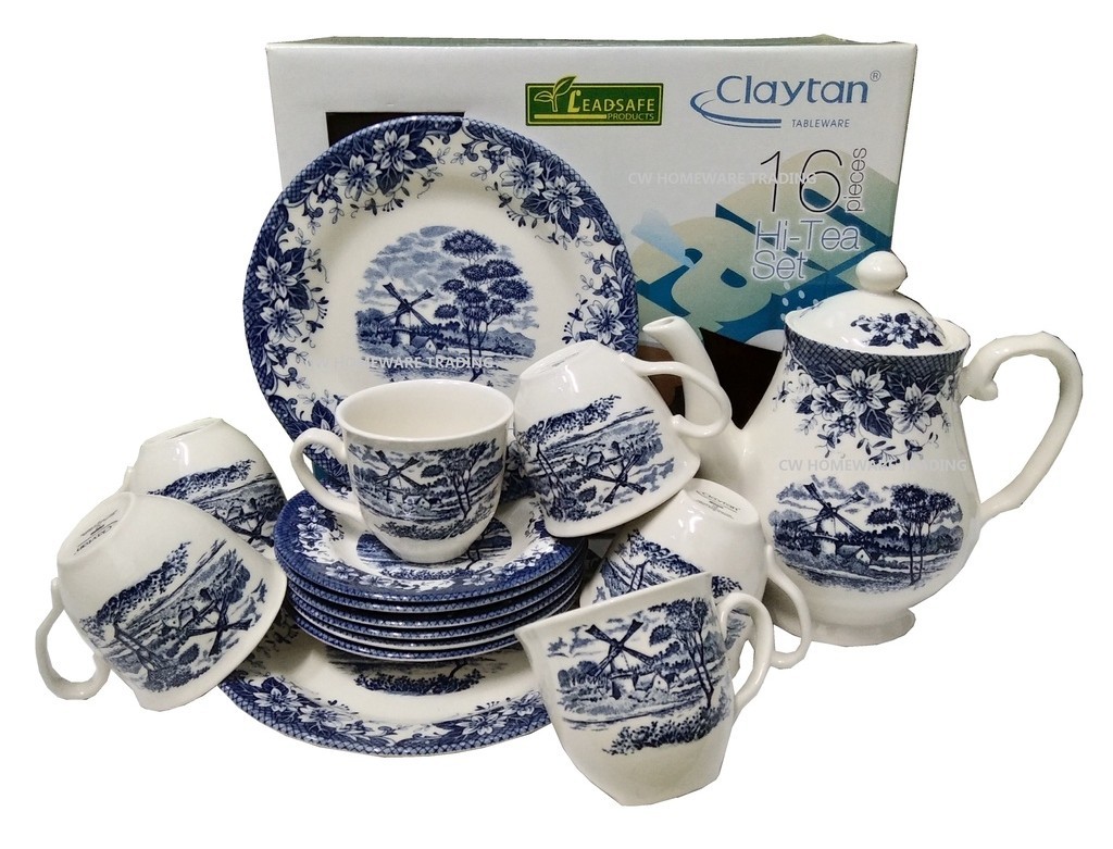 Claytan 185B Windmill Blue 12Pcs/16Pcs (4Pax / 6Pax) Set Teh | Set ...