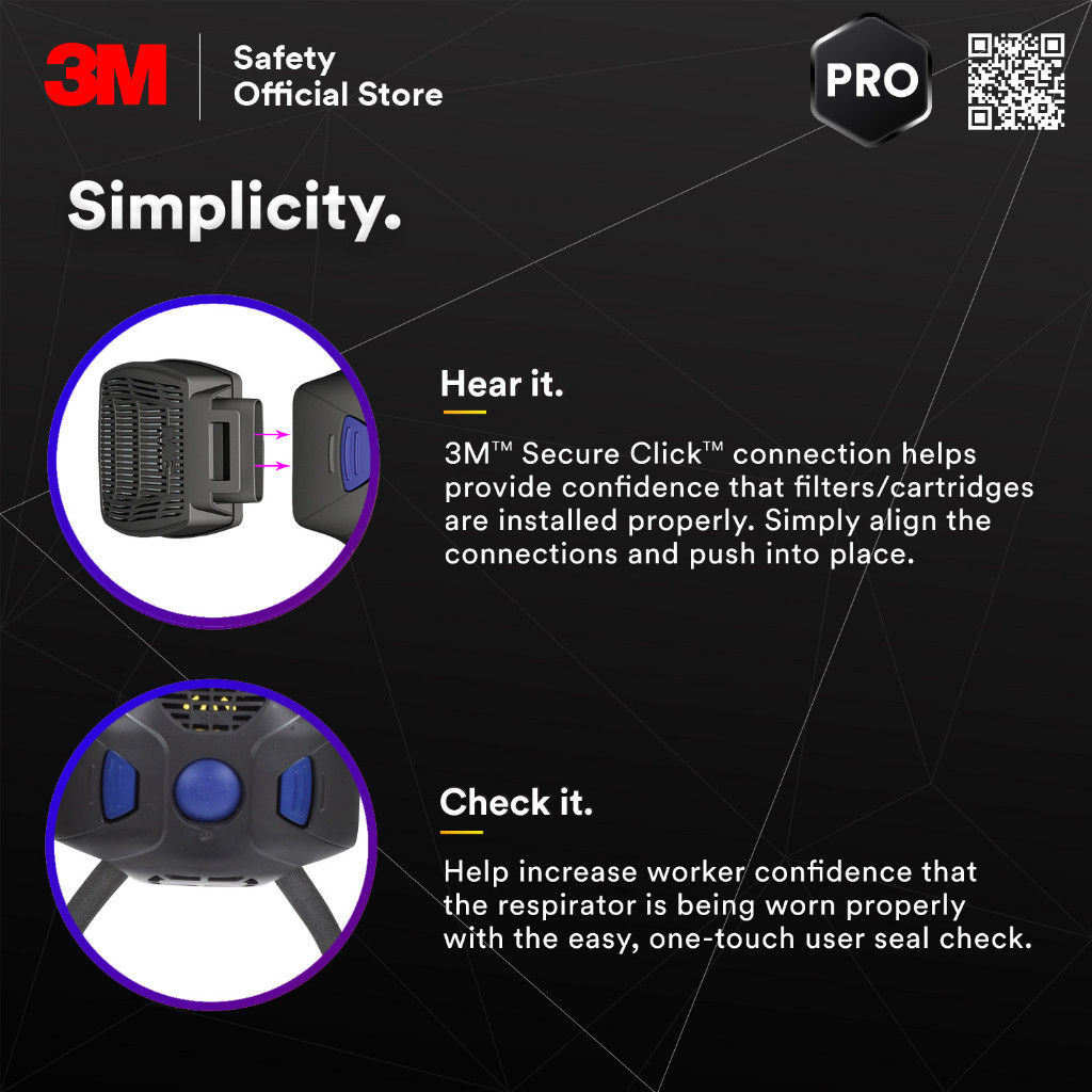 {VALUE DEAL} 3M™ Secure Click Professional Painter Respirator Set HF ...