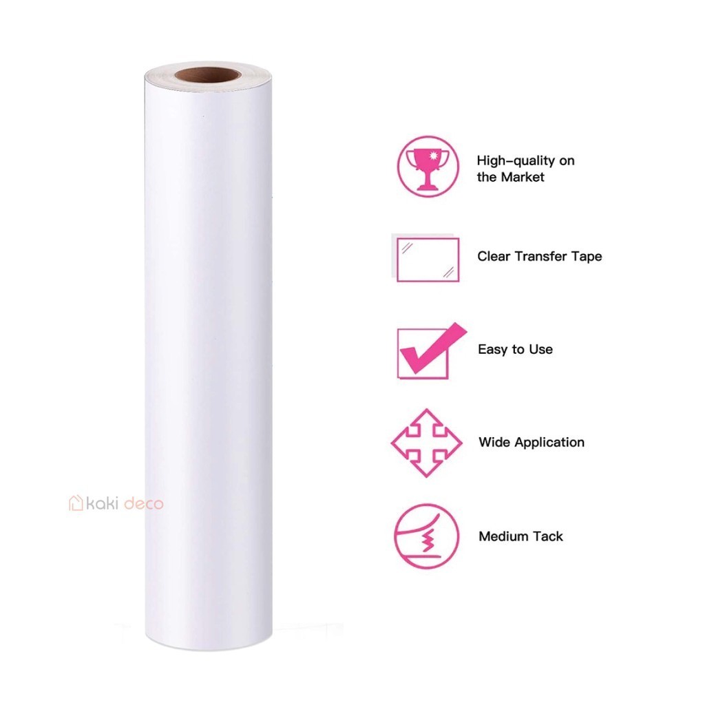 KakiDeco 🔥Super Stick Transfer Paper🔥 Tape Roll Cricut Adhesive Clear ...