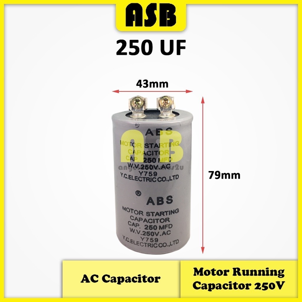 (1pc) AC Capacitor 250V ( 250 UF / 350 UF / 450 UF ) | Shopee Malaysia