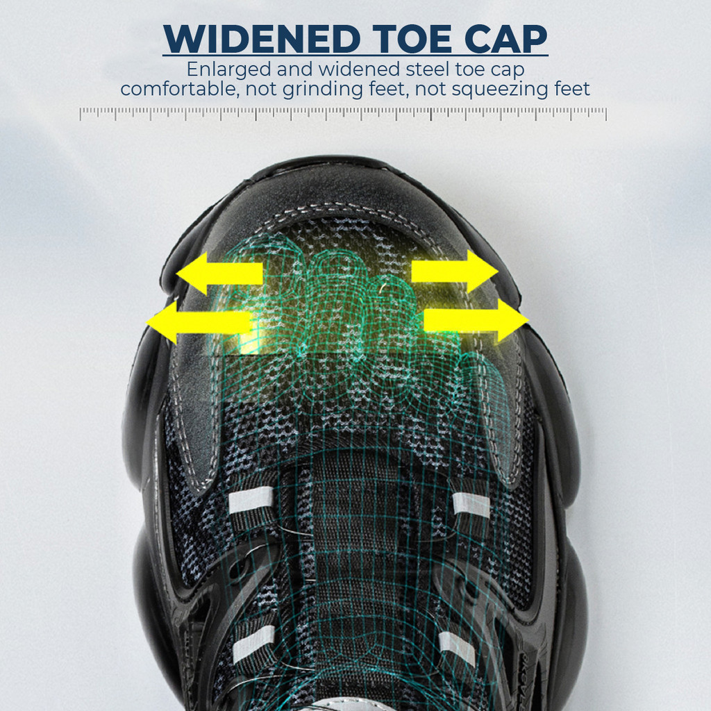 Safety Shoes Low-Cut Anti-Smashing steel toe cap with Rotating Button ...