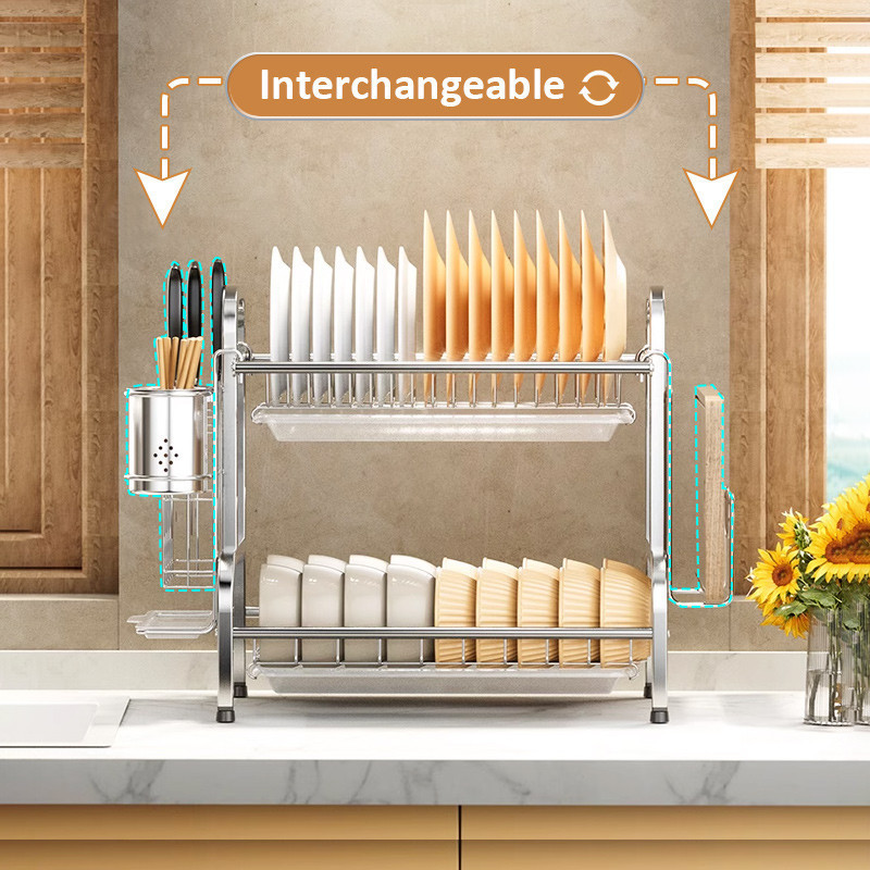 Cambond【Stainless Steel】Rak Pinggan Mangkuk 2/3 Layers Dish Rack Rust ...