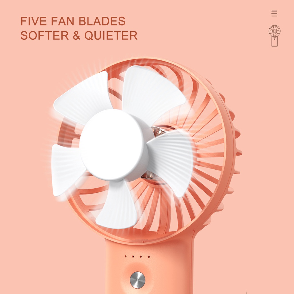 Yoobao F3 Portable Rechargeable Hand Held Mini Fan (3000mAh &6000mAh ...