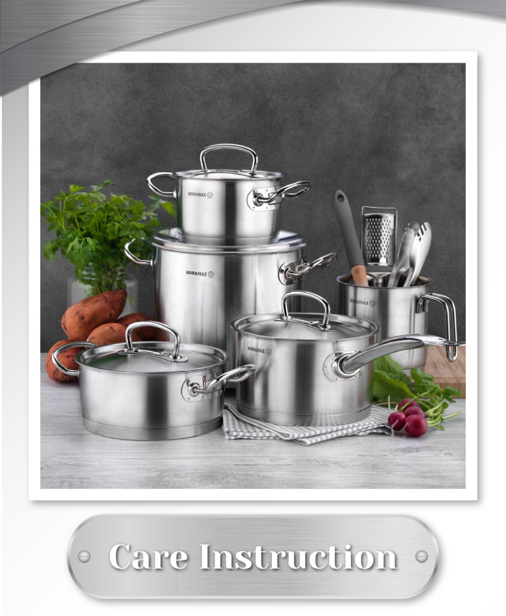 Korkmaz Proline Stainless Steel Wok - 28x8.5cm, Induction Compatible ...