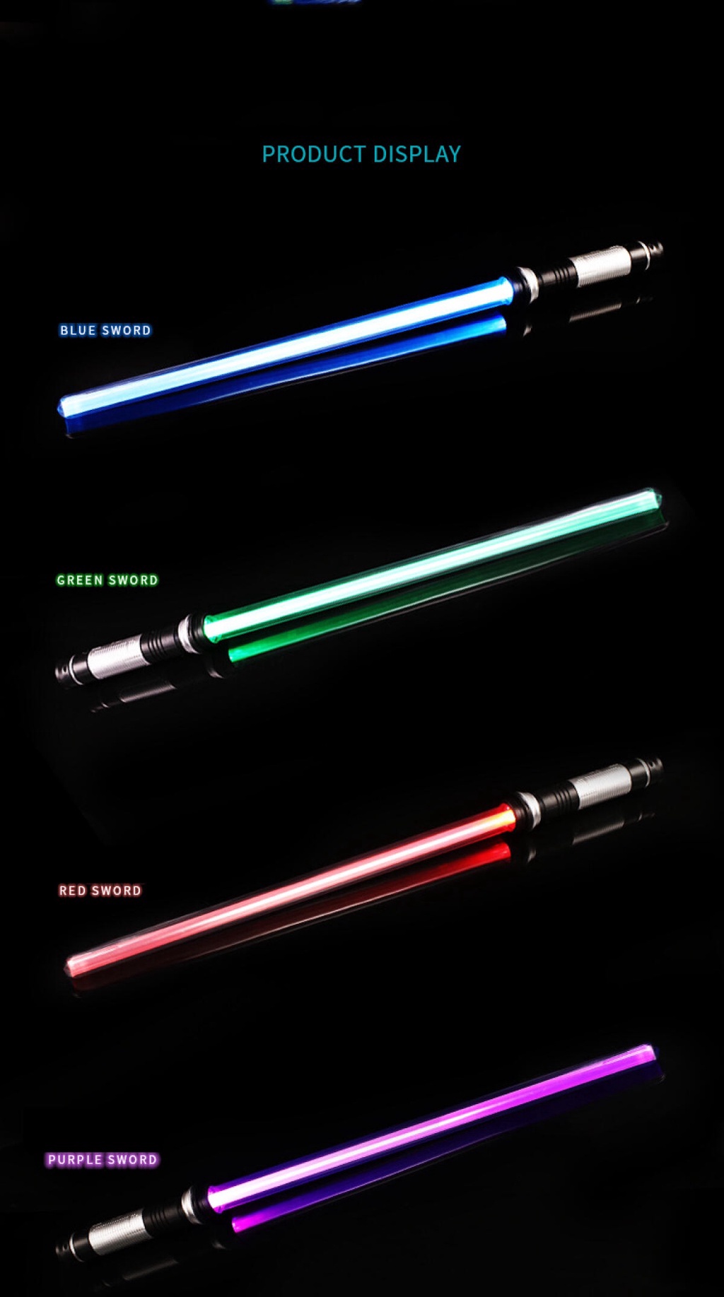 JEDI LED LIGHT SABER FORCE RGB SEVEN COLOR LIGHTS RECHARGEABLE ...