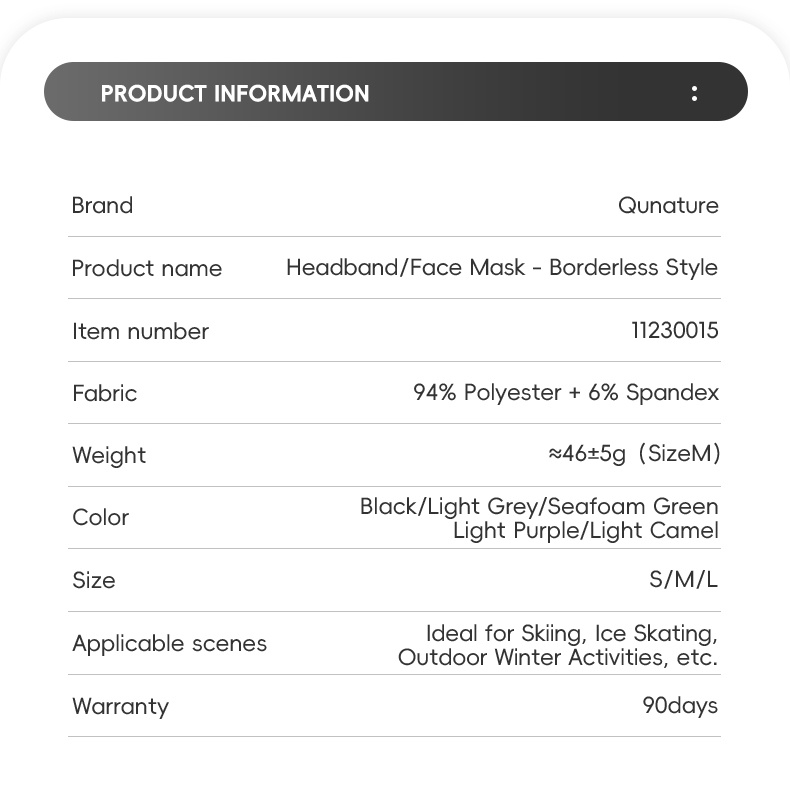 Qunature Winter Warming Ski Mask Polar Fleece Neck-protecting Outdoors ...