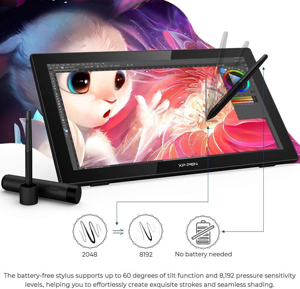 XP-PEN Artist 22 2nd Generation 21.5" IPS Display Graphics Drawing ...