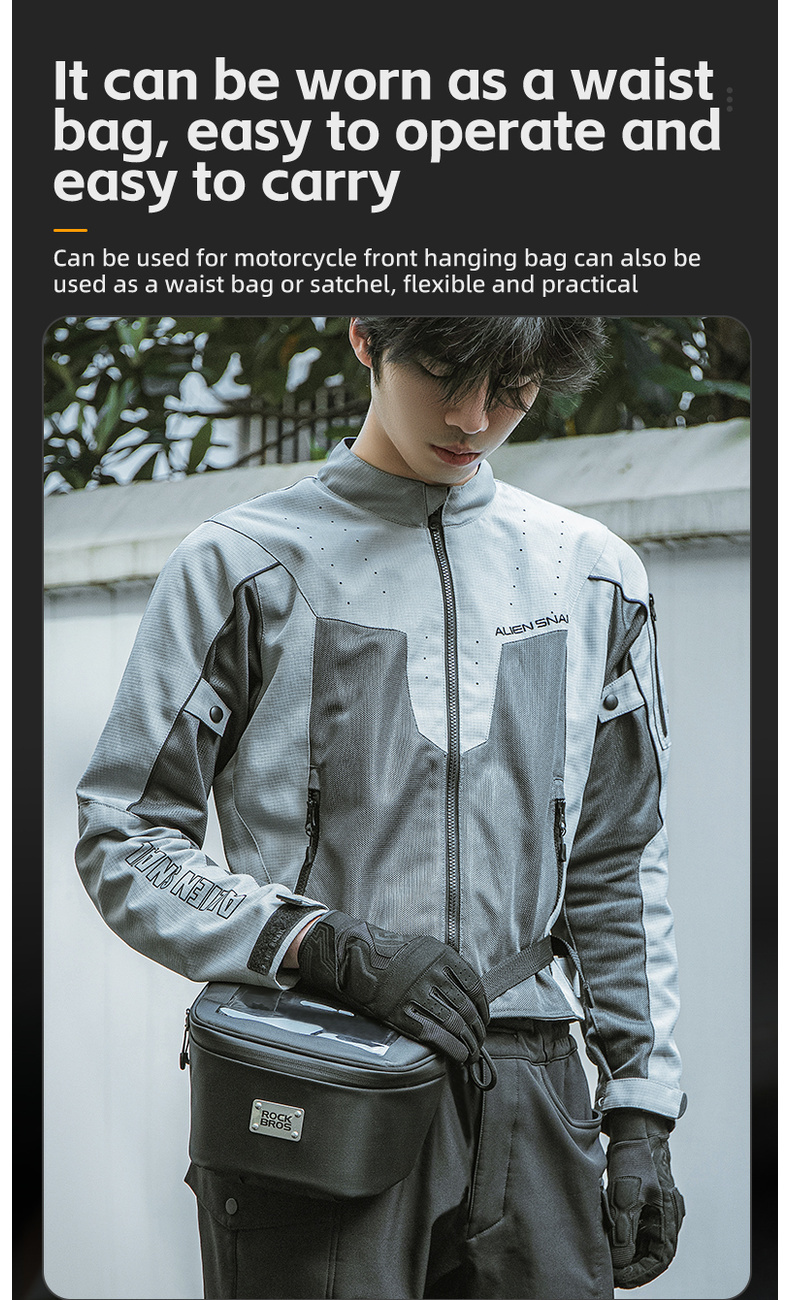 【MY Delivery】ROCKBROS Motorcycle Bag Box Motor Front 6.2 Inches ...