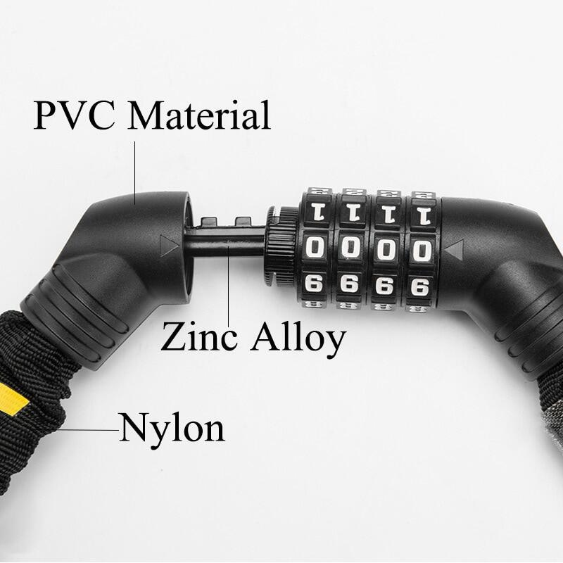 ULAC Bike Lock Password Chain Anti-theft Lock Cycling MTB Road Bike ...
