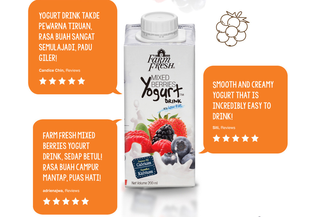 Farm Fresh UHT Yogurt Drink Mixberry 200ml x 24 Packs | Shopee Malaysia