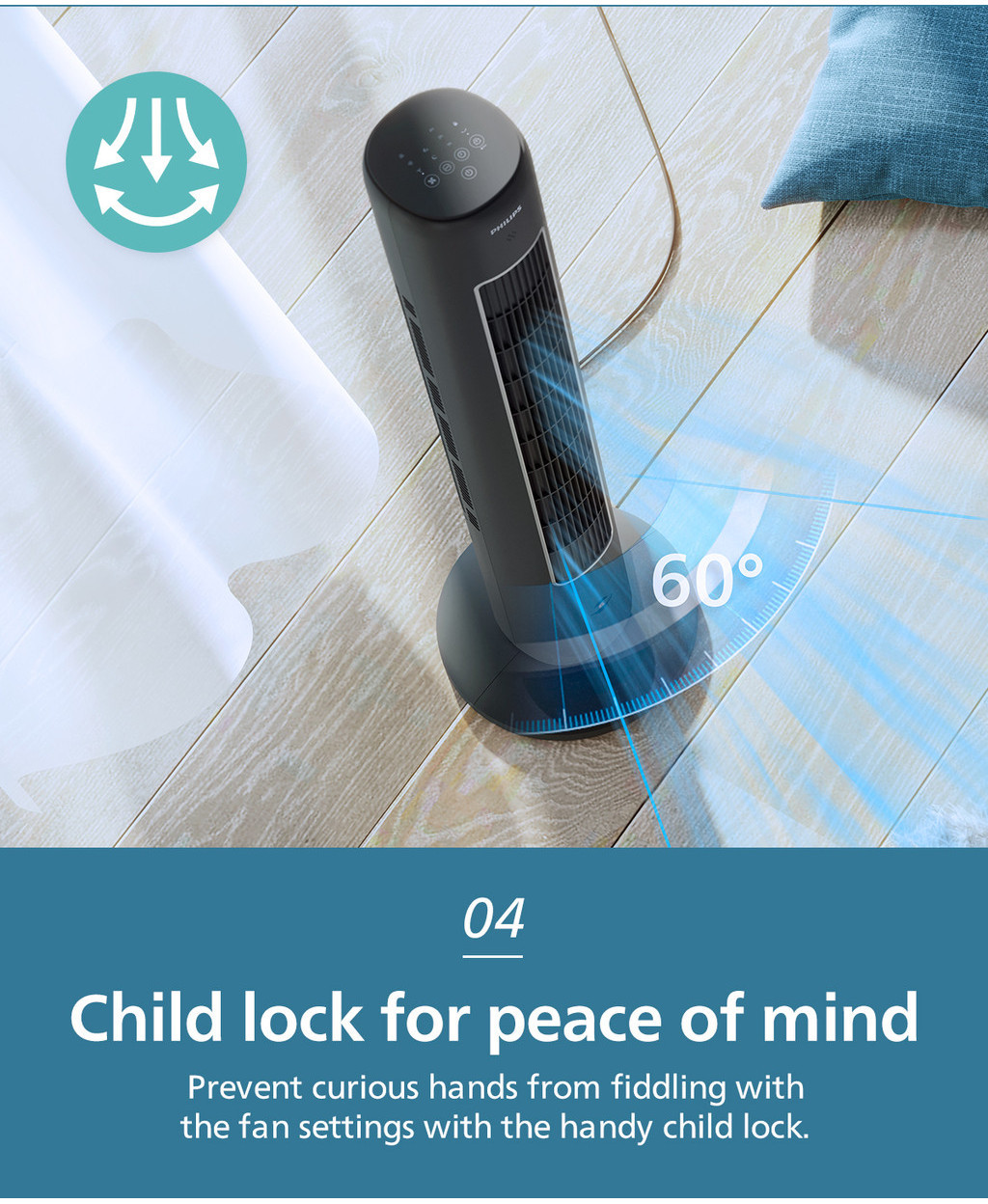 Philips Tower Fan 5000 series CX5535/11 | Shopee Malaysia