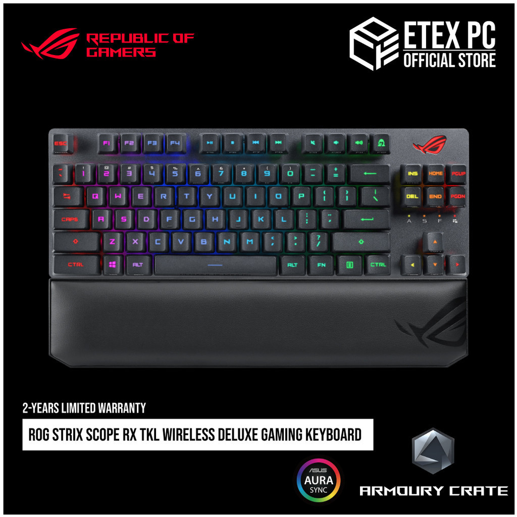 ASUS X807 ROG Strix Scope RX TKL Wireless Deluxe Gaming Keyboard - ROG ...