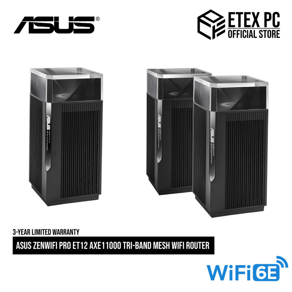 ASUS ZenWiFi Pro ET12 AXE11000 Tri-band Mesh WiFi Router - Single ...