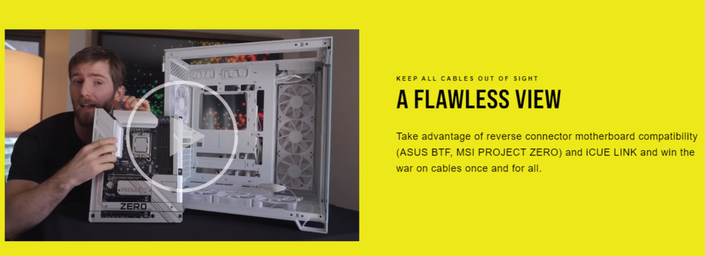 CORSAIR 6500D AIRFLOW Mid-Tower Dual Chamber PC Case - Black / White ...