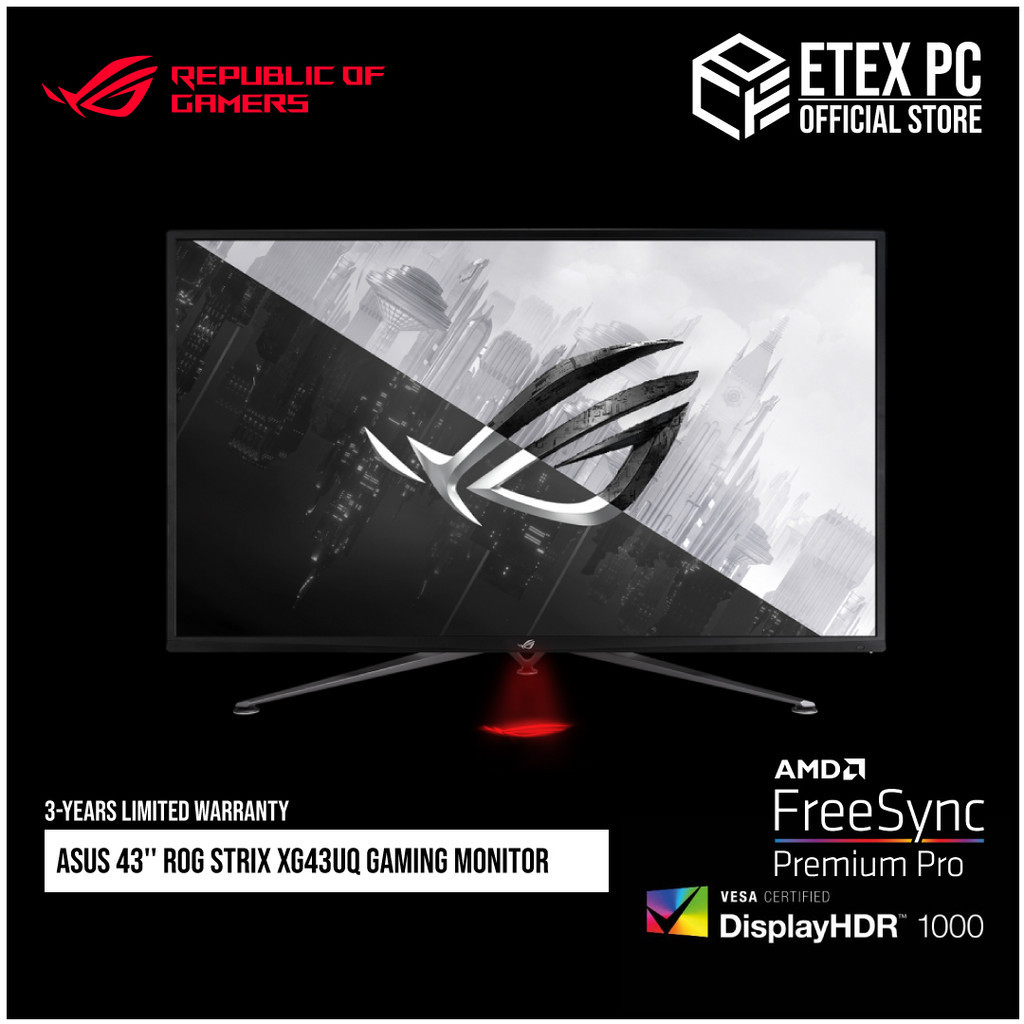 ASUS 43'' ROG Strix XG43UQ Gaming Monitor ( 4K / 144Hz / Freesync ...