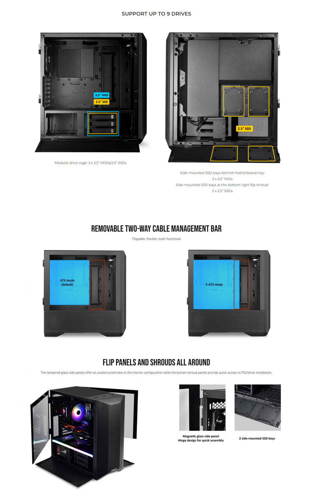 LIAN LI LANCOOL II MESH Performance TG ATX Chassis - Black # LANCOOL-II ...