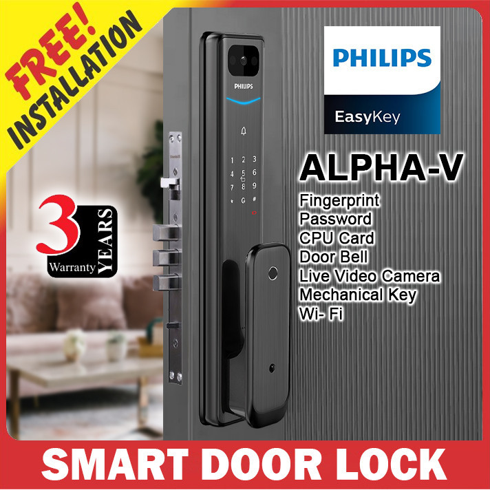 Philips Digital Lock Easy Key Alpha V (no screen) ( Fingerprint , CPU ...