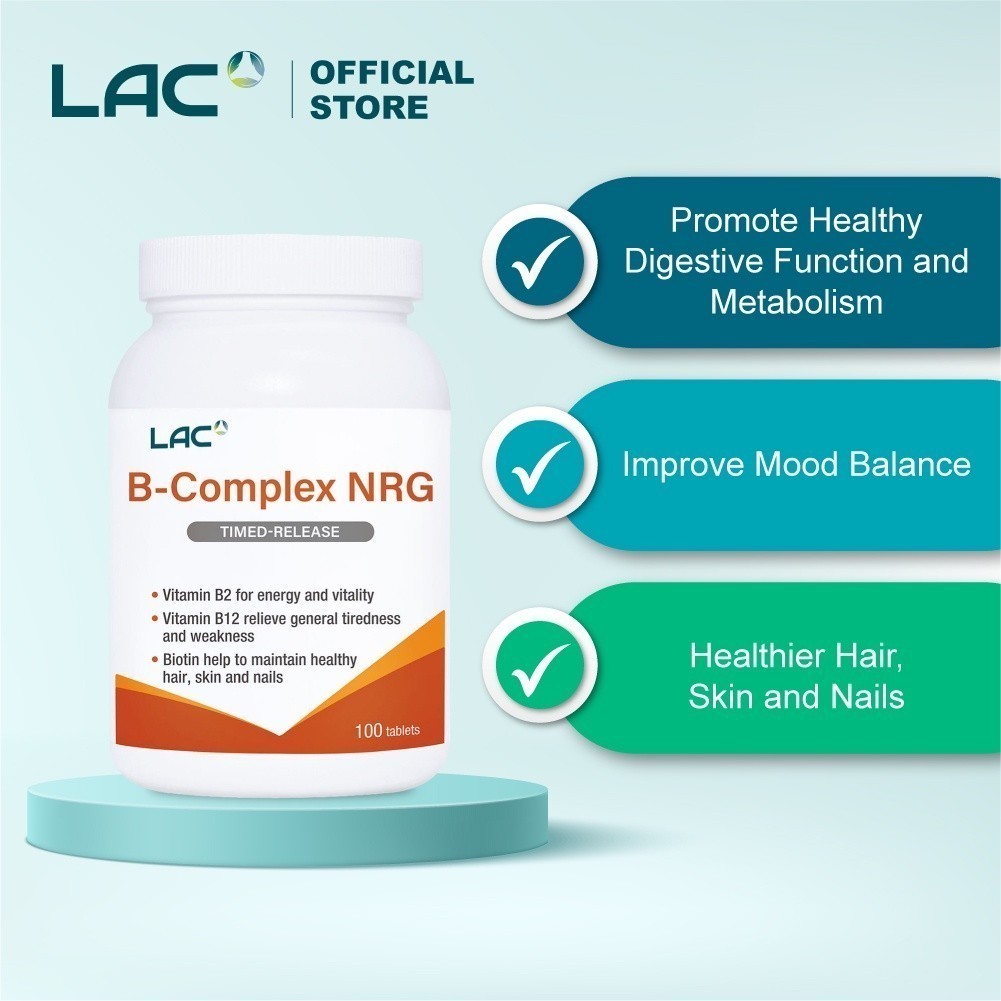 LAC B-Complex NRG Energy (100 Tablets) [Exp Apr 2026] 01404270 | Shopee ...