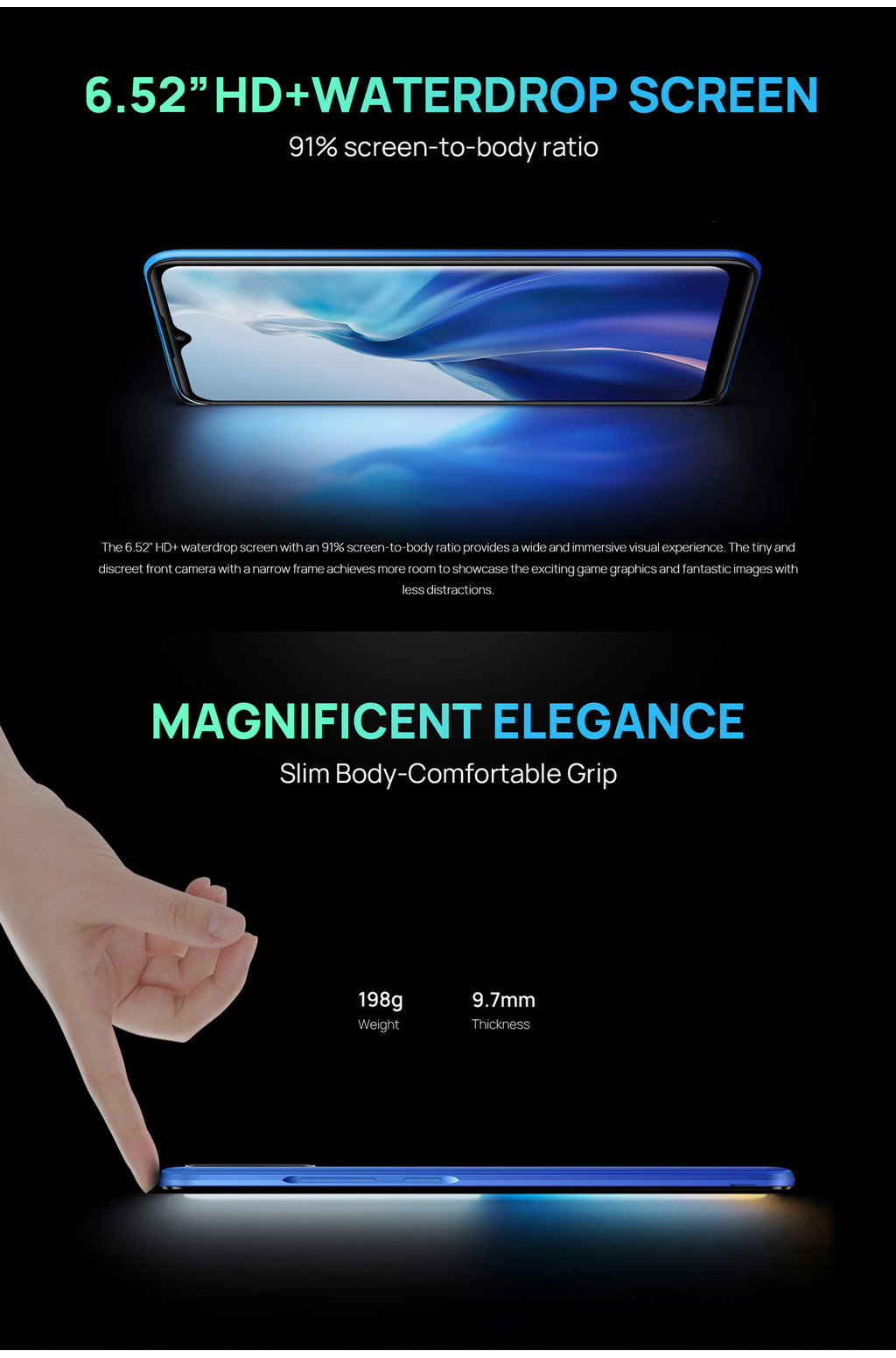 OUKITEL Doogee X96 PRO 6.52" HD+ Screen 5400mAh 4GB+64GB SAMSUNG AI QUAD CAMERA 13MP+2MP+2MP+2MP ...