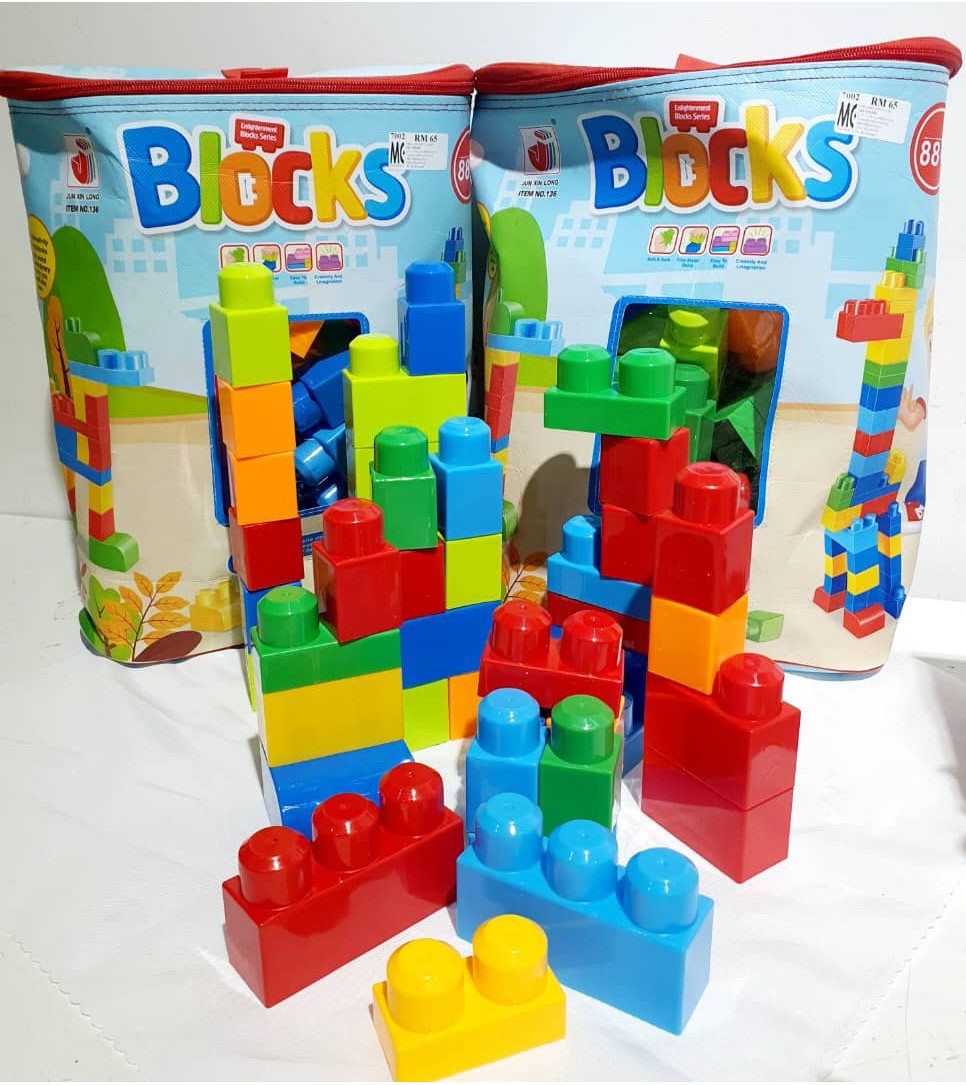 88 pcs Large Mega Building Blocks Toy Set For Kid Children Educational ...