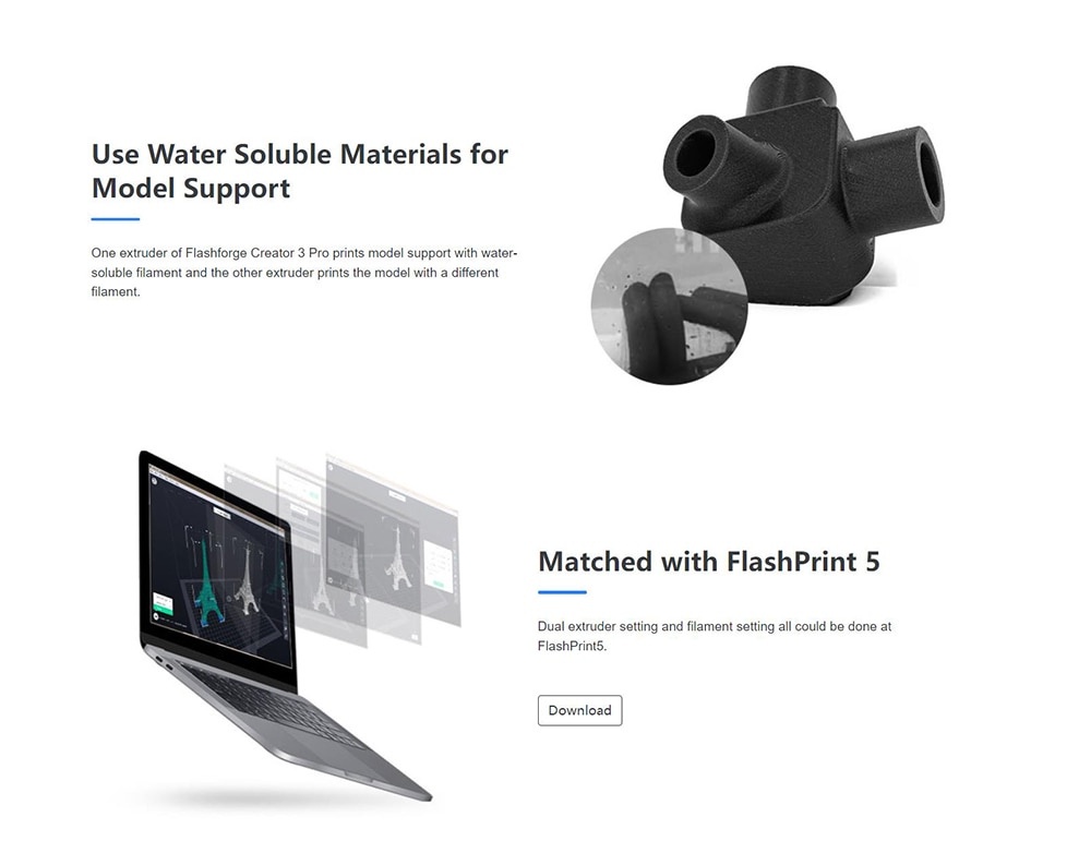 Flashforge Creator 3 Pro Professional IDEX Enclosed 3D Printer ...