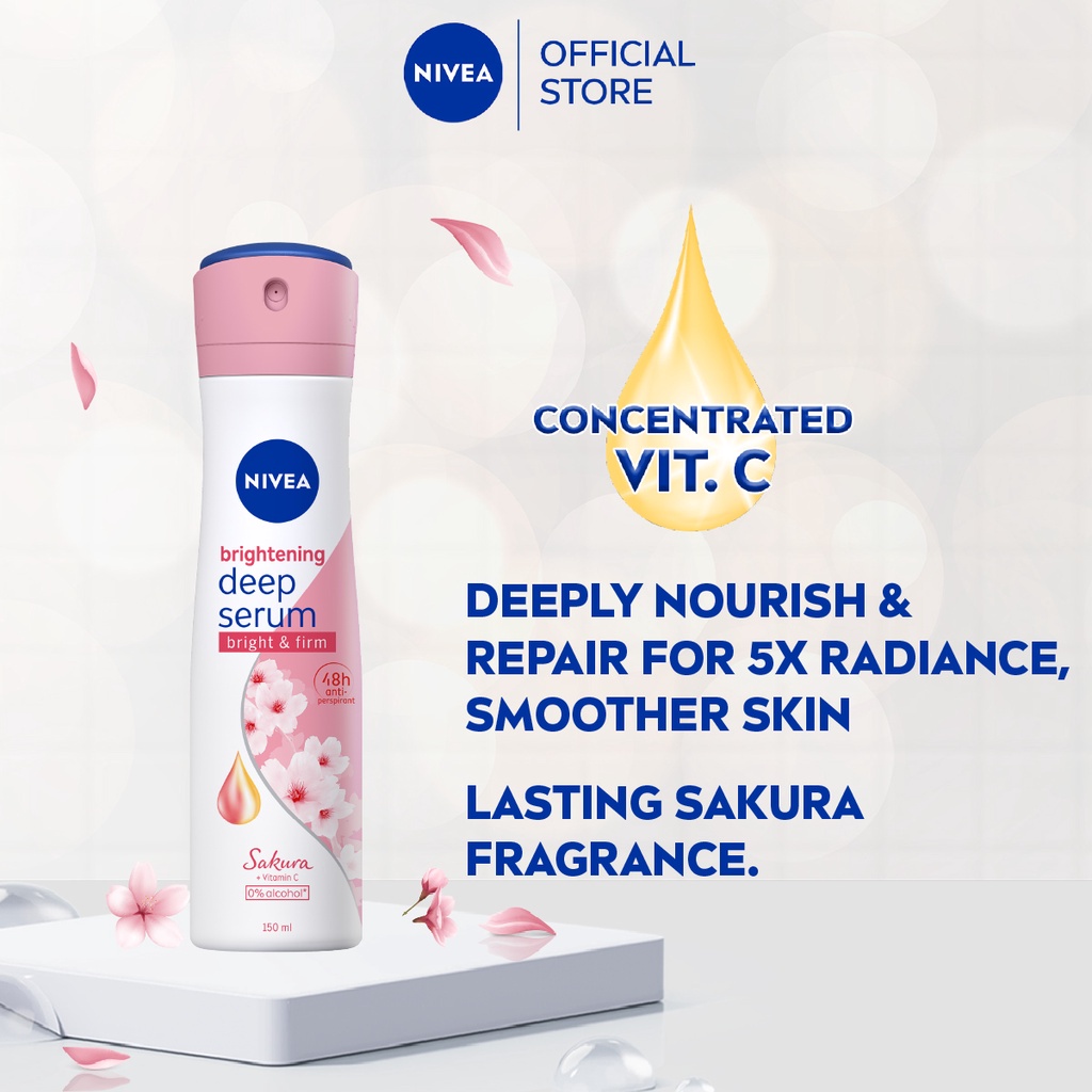 NIVEA Female Deodorant Sakura Spray Personal Care Anti Bacterial No ...