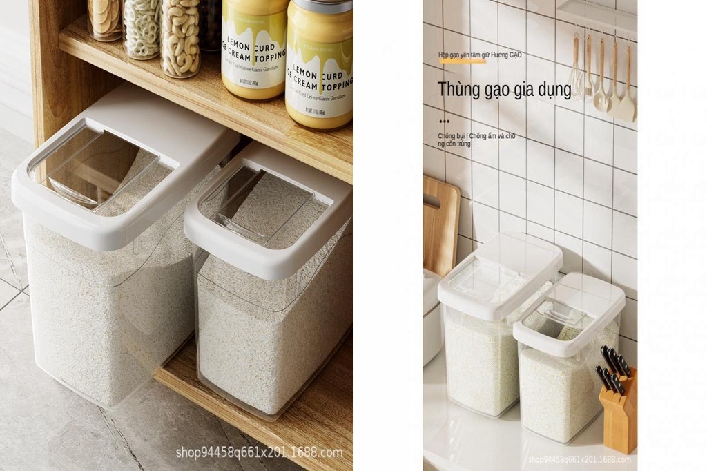 BIL 10kg/13kg/8kg Rice Container with Dustproof Lid Keep Your Rice ...