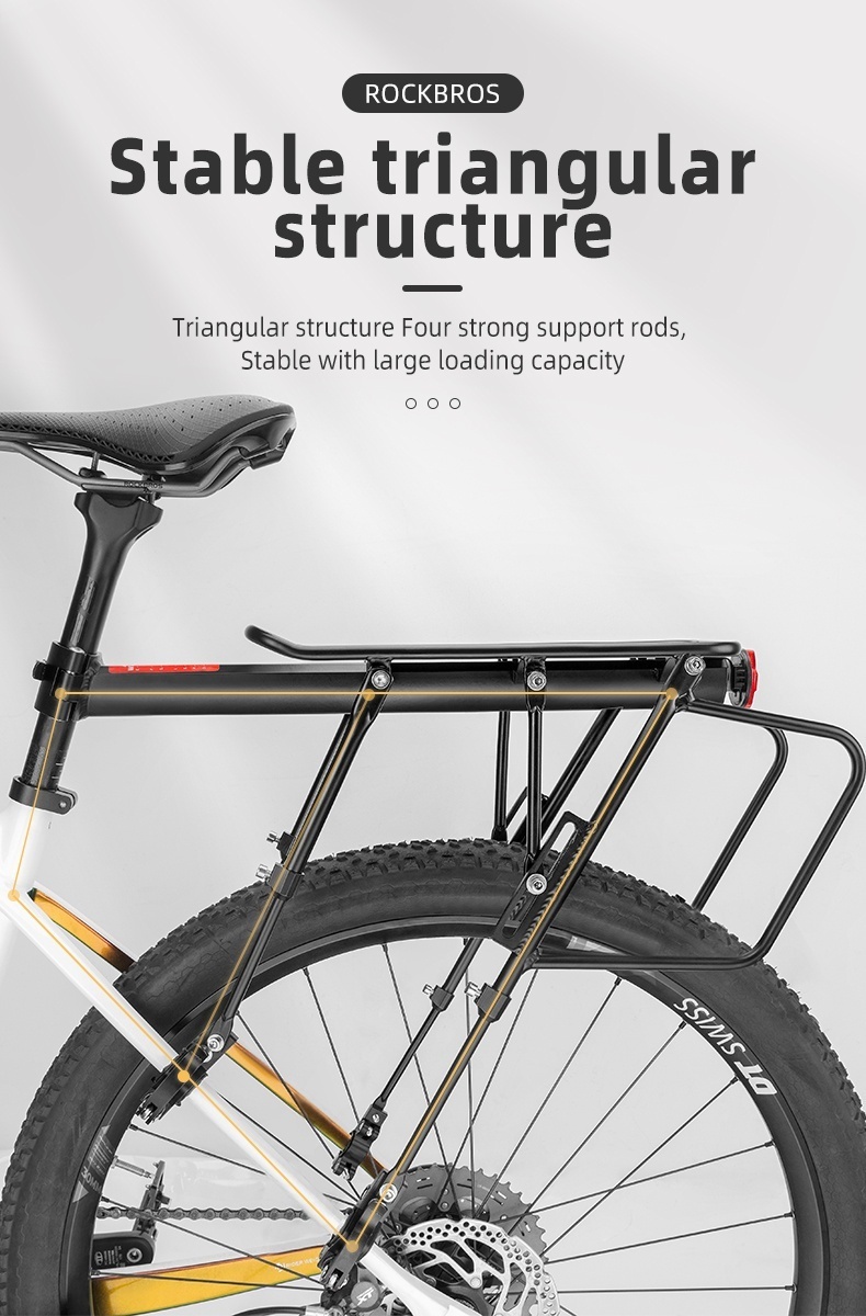ROCKBROS Bicycle Cargo Rack Rear Bike Pannier Rack Quick Release MTB ...