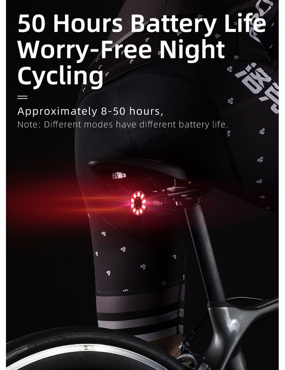 【MY Delivery】ROCKBROS Bicycle Light USB Charging Taillight Safety Night ...