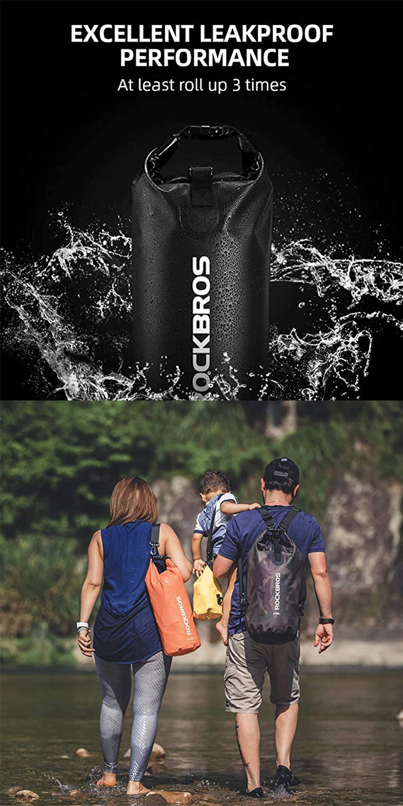 【MY Delivery】ROCKBROS Outdoor Ocean Pack Waterproof Dry Bucket Bag (2L/5L/10L/20L/30L/40L ...