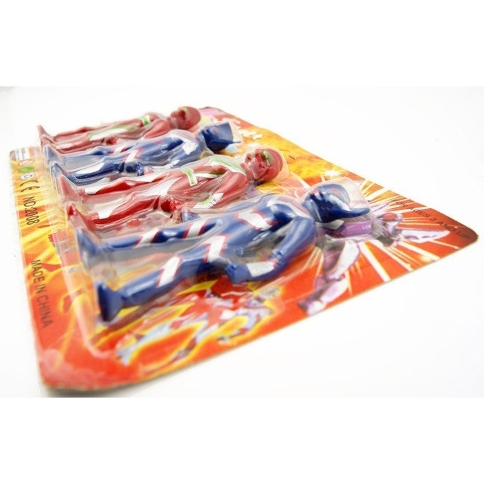 ⚡4 PCS Ultraman toy set Figurines Toys for Kids Boys Ultra Man Mainan ...