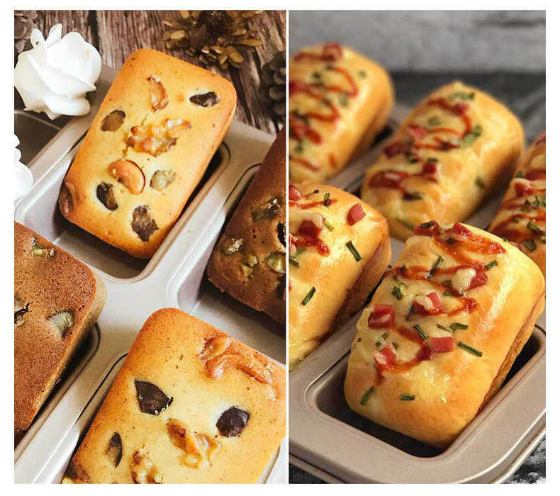 [CHEFMADE.os] 8 Cup Non-stick Petite Loaf Pan Financier Cake Mold ...