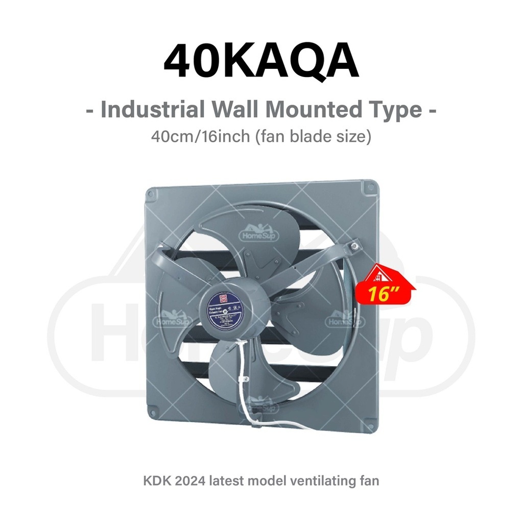 KDK 40Kaqa Exhaust Fan – 16 Inch Fan Blade | Wall Mounted, Metal ...
