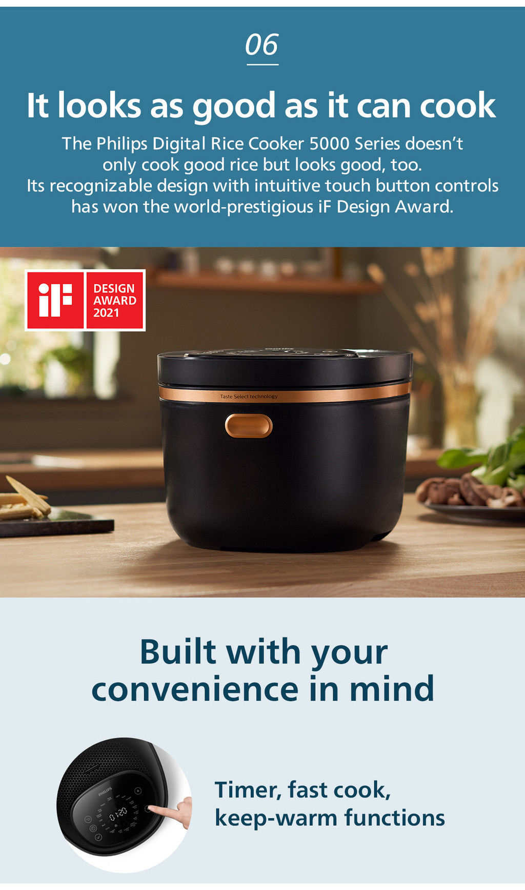 Philips HD4539 | Advanced IH Digital Rice Cooker | 1.5L | IH Technology ...