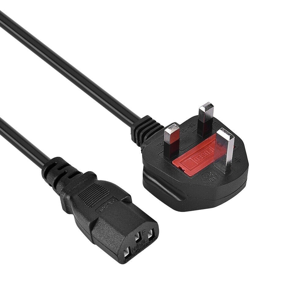 UK 3 Pin Plug Power Cord with Fused POWER CABLE 3PIN LAPTOP Adapter ...