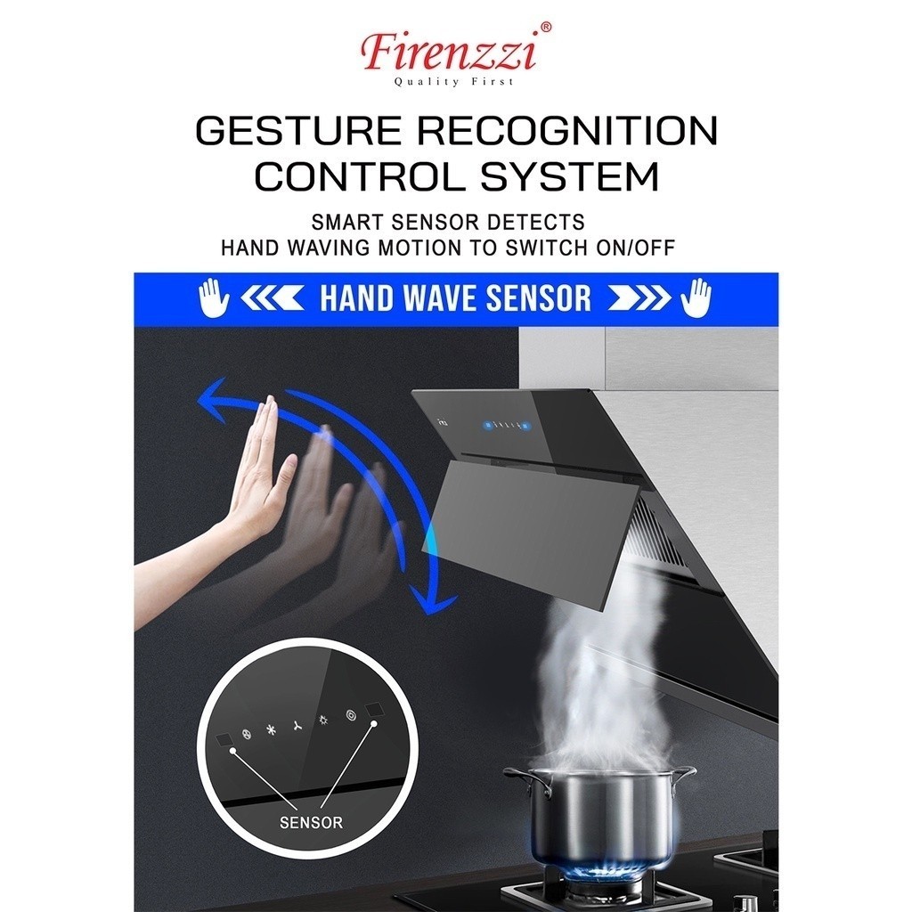 (RM179 Install) Firenzzi 90cm FCH-9422 AC 1490m3/hrs Turbo Suction ...