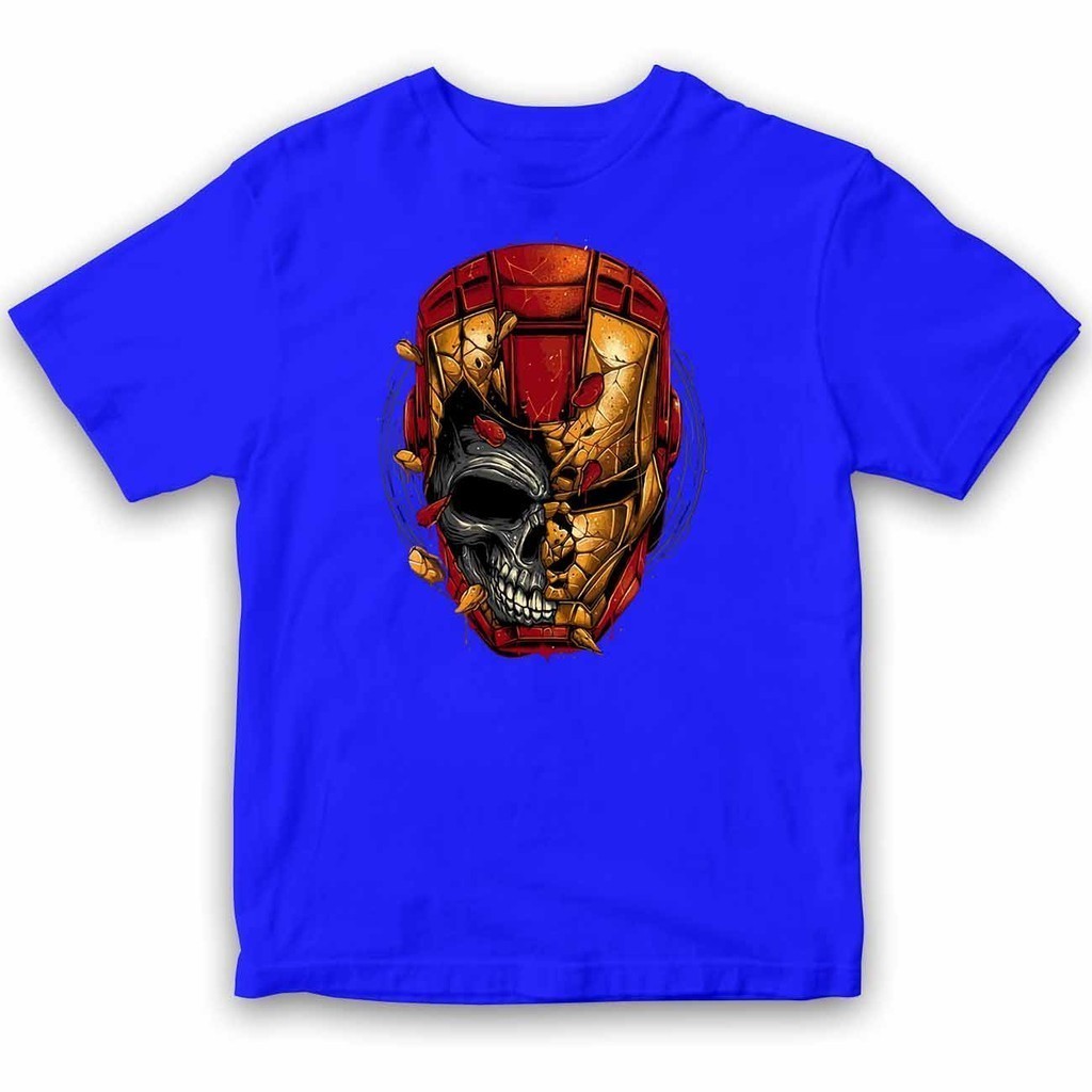 Baju Skull Iron Man Superhero T Shirt Boy Girl Unisex 100 Cotton Viral ...