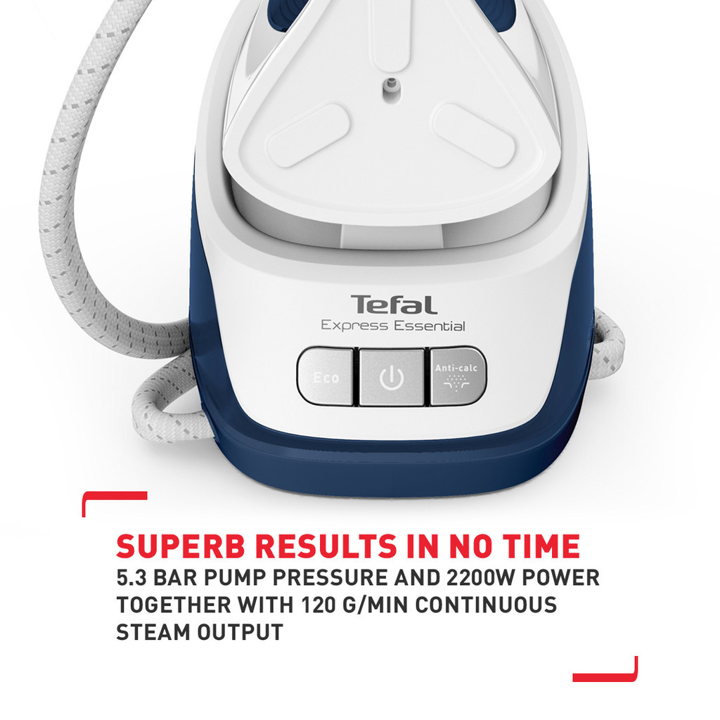 Tefal Express Easy SV6116 Steam Generator Iron (2200W, 120/270g/min steam output/ boost, auto ...