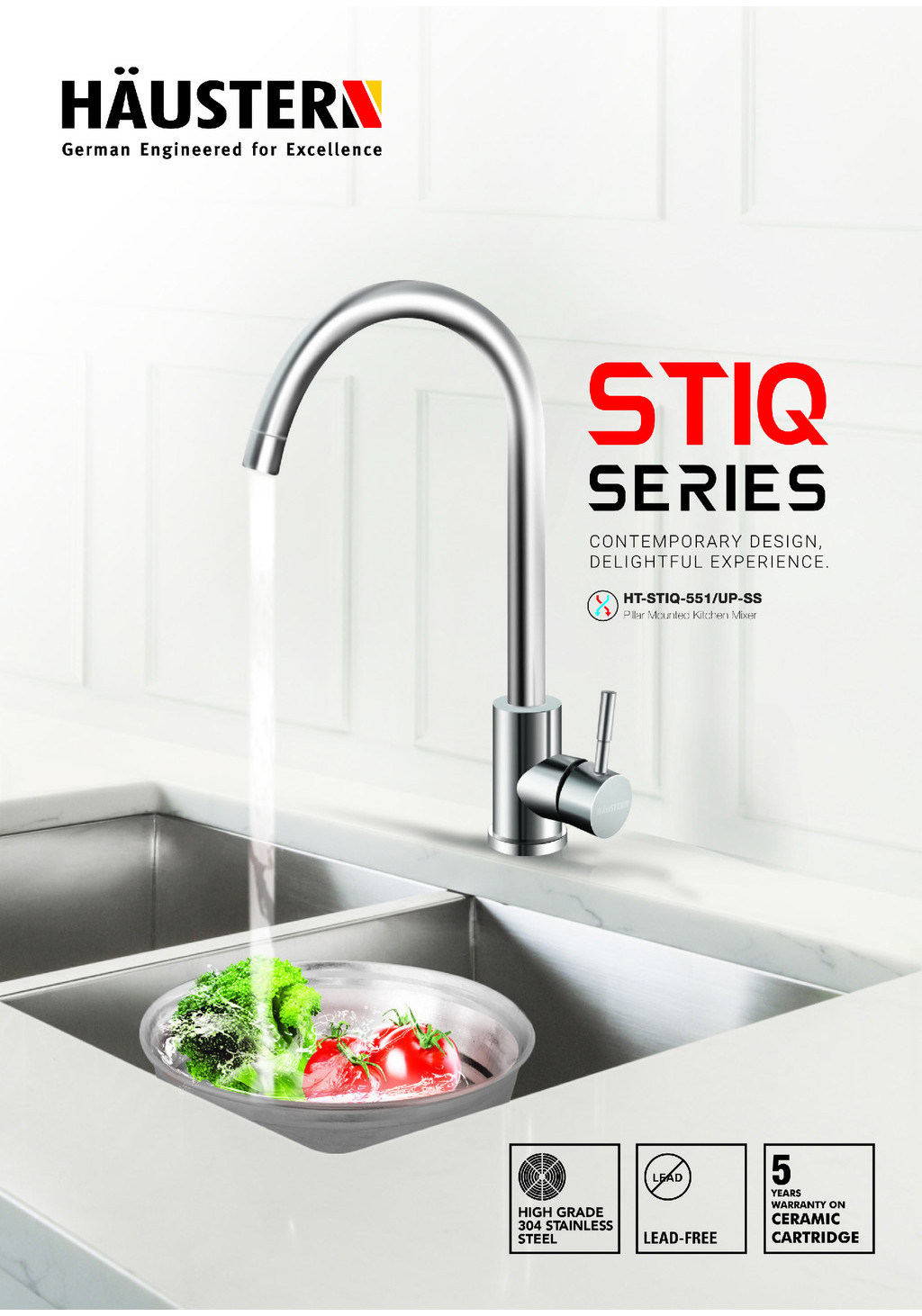 HAUSTERN STIQ-501/LP-SS SUS304 Stainless Steel Pillar Mounted Single ...