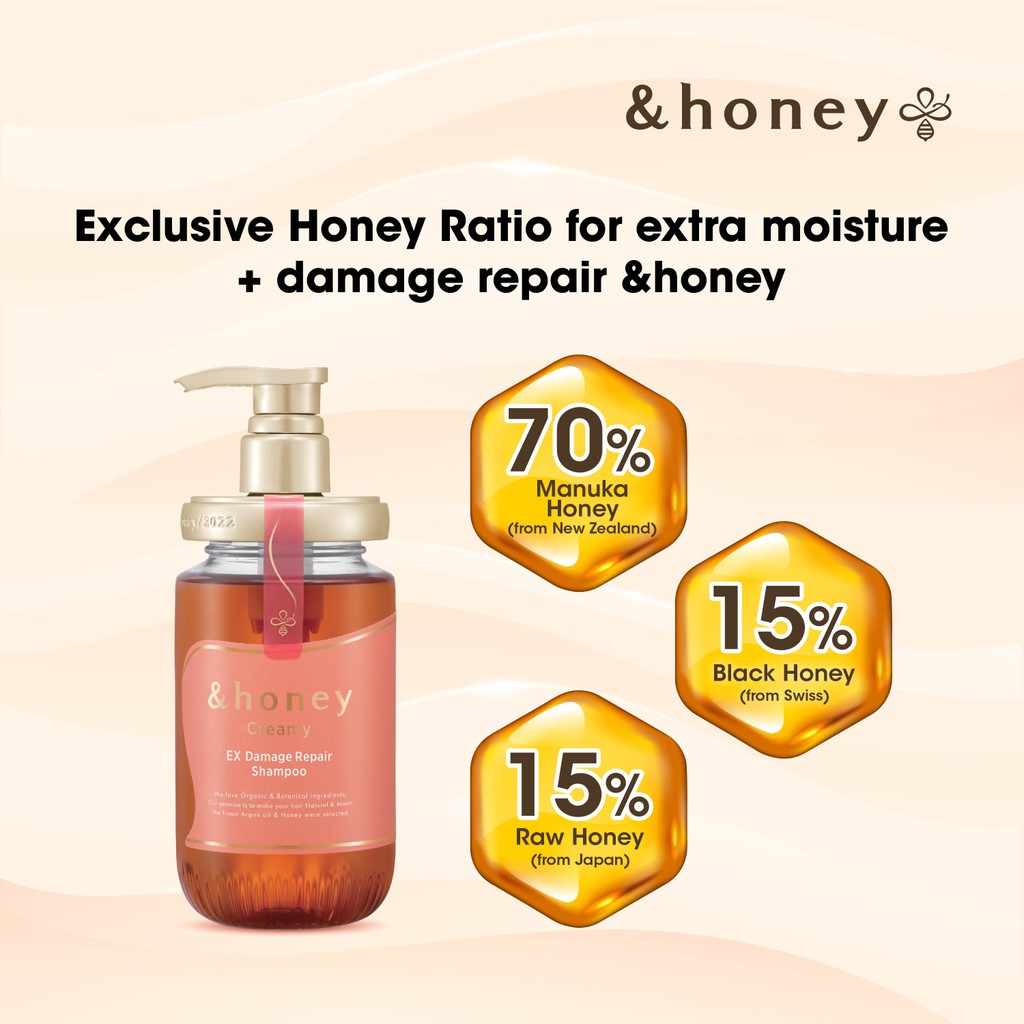 &Honey Creamy Ex Damage Repair Shampoo [Made In Japan] | Shopee Malaysia