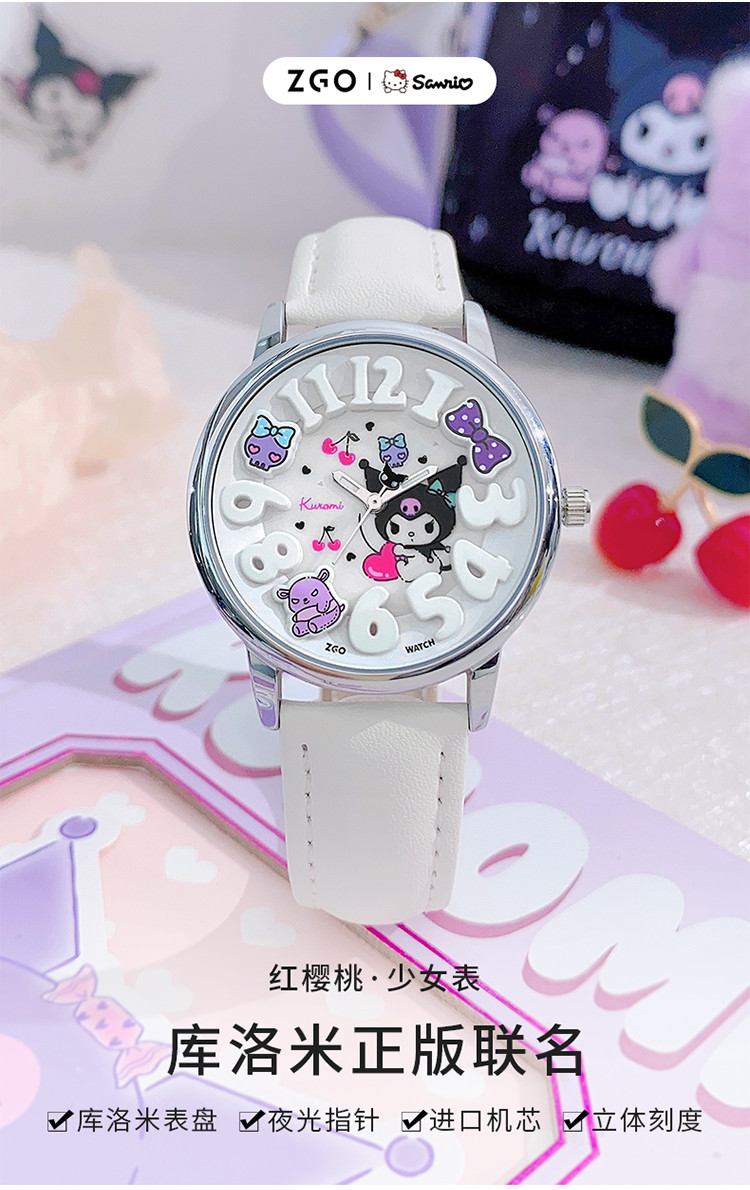 ZGO x Sanrio Kuromi jam tangan Quartz Watch For Girls Female Waterproof ...