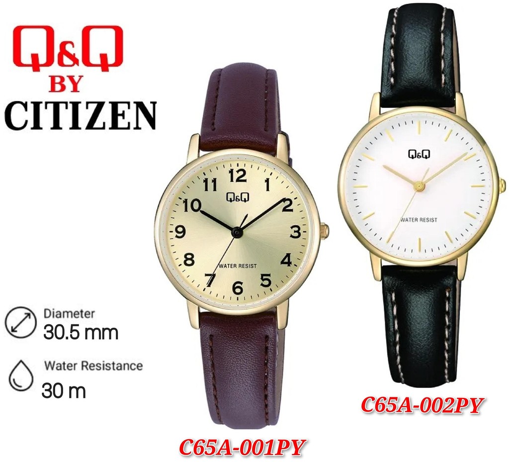 Q&Q Watch By Citizen Analogue Ladies Watch C65A - Leather | Shopee Malaysia