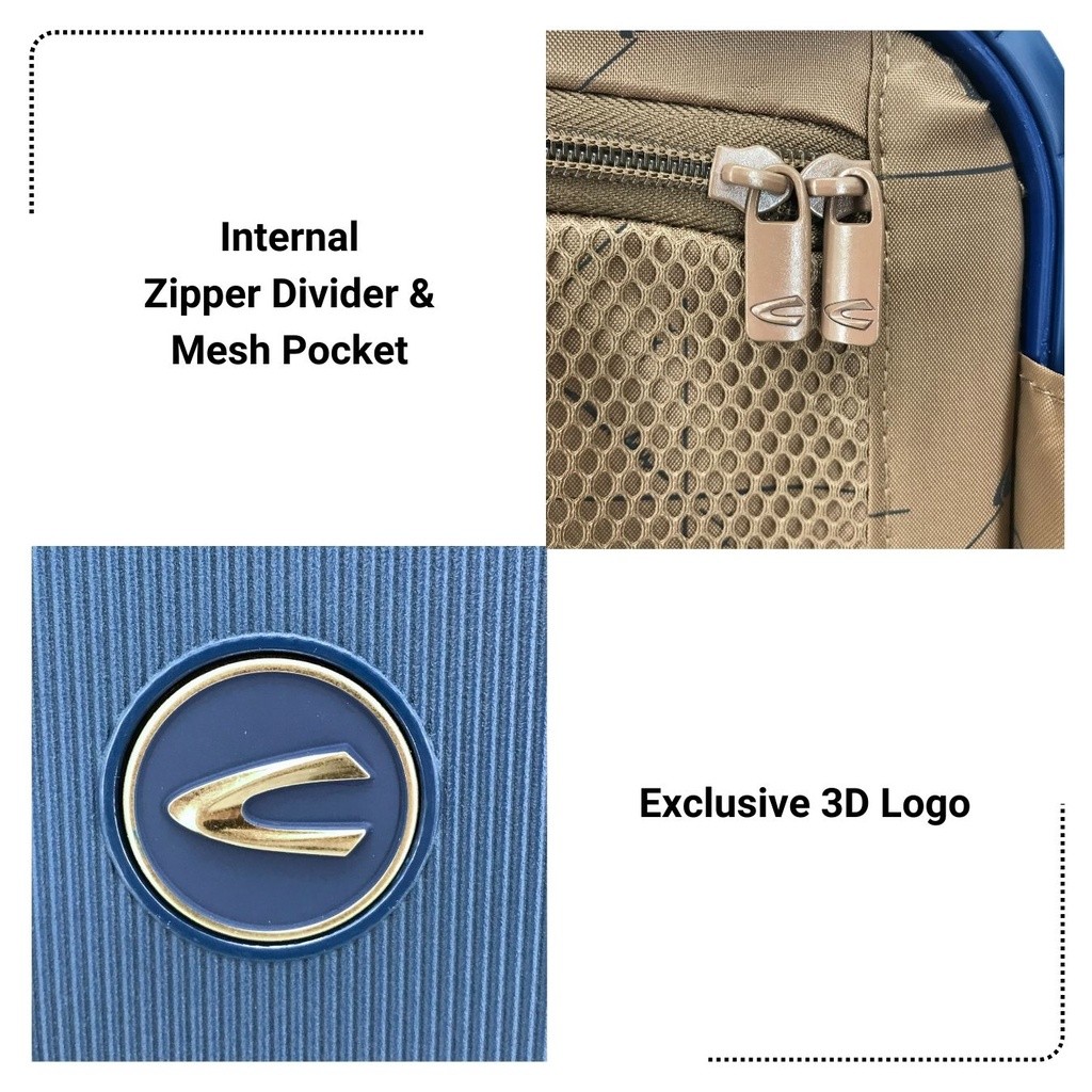 camel active 24 Inch Clip Polyproprene 8 Wheels TSA Lock Luggage ...