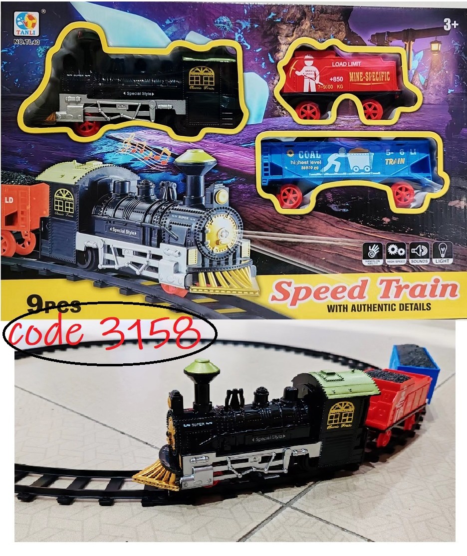 Rail King Electric Train Toy Play Set For Kid Boys Electric Classic ...