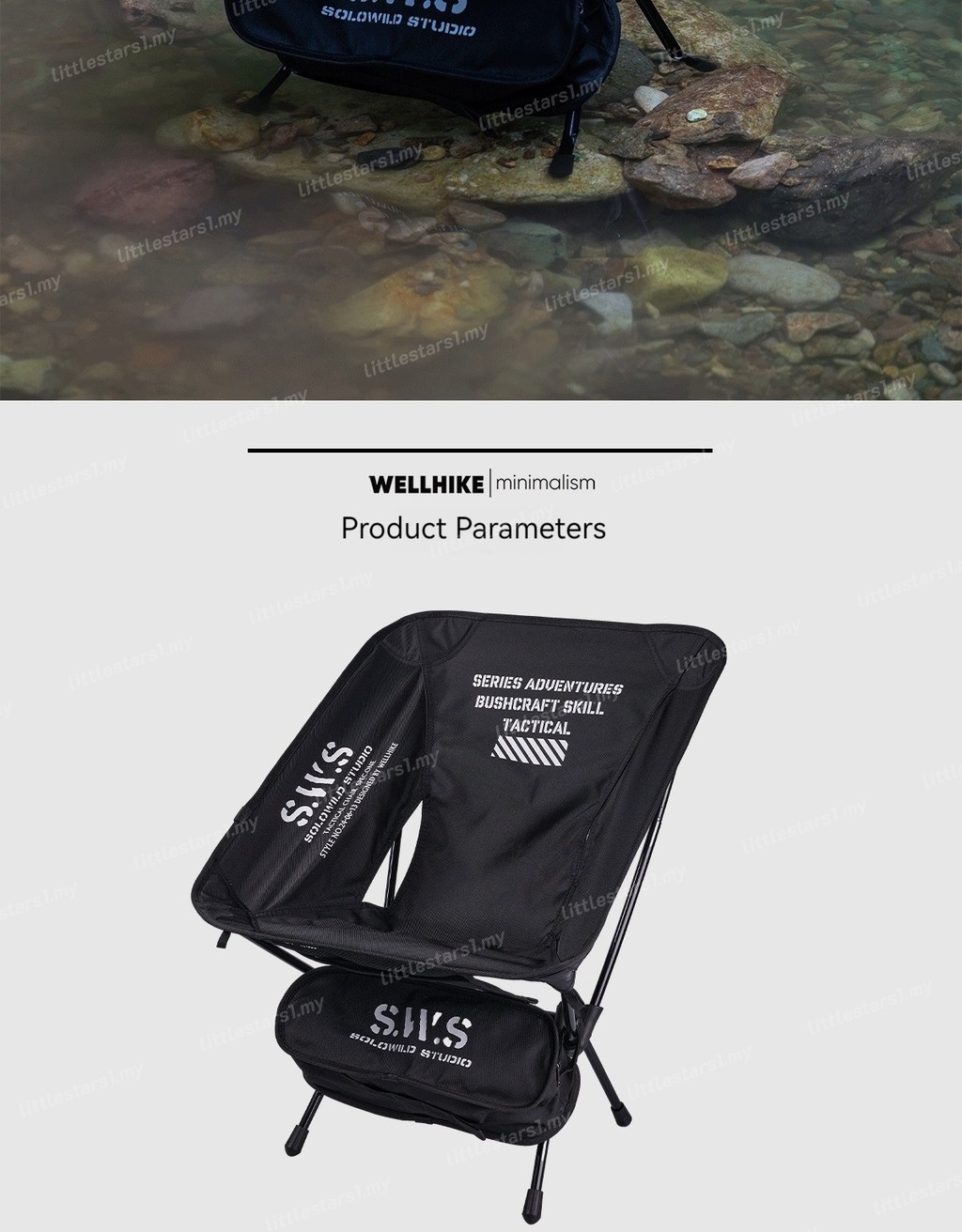 WellHike Ultralight Folding Chair Detachable - BBQ Chair Portable Seat ...