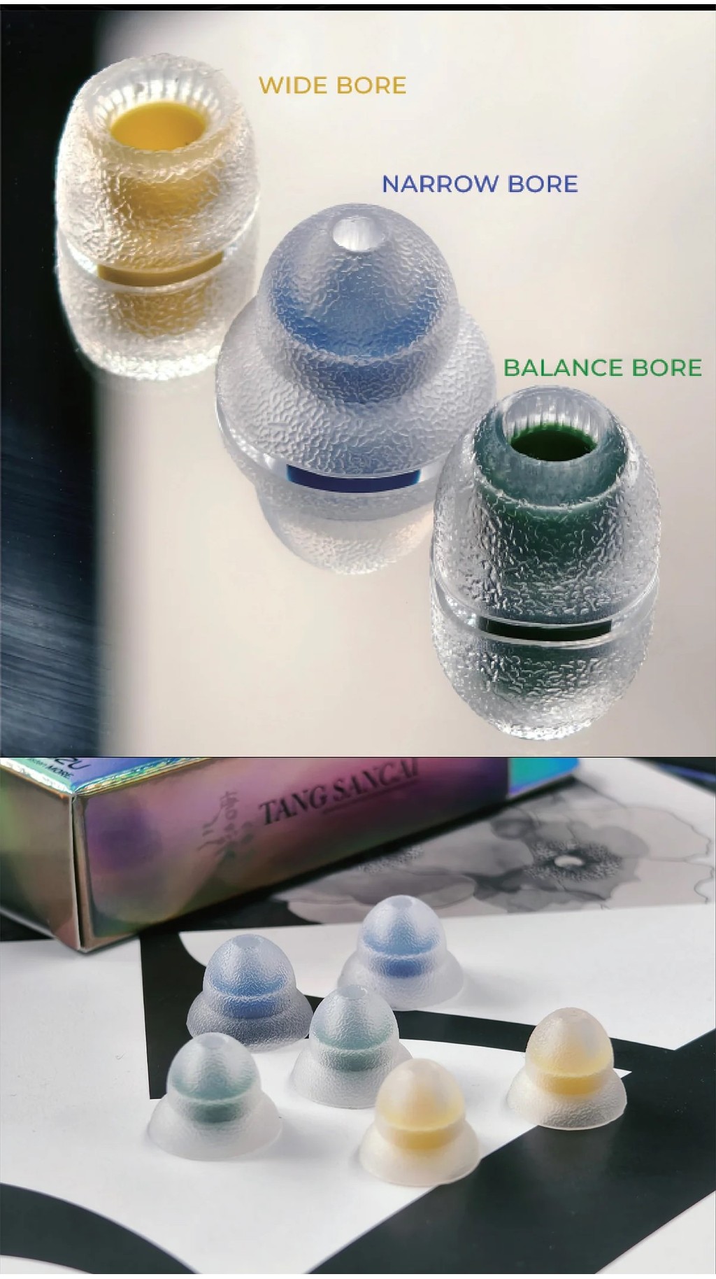 Tangzu Tang Sancai, Narrow Bore Version Replacement Silicone Eartips (3 ...